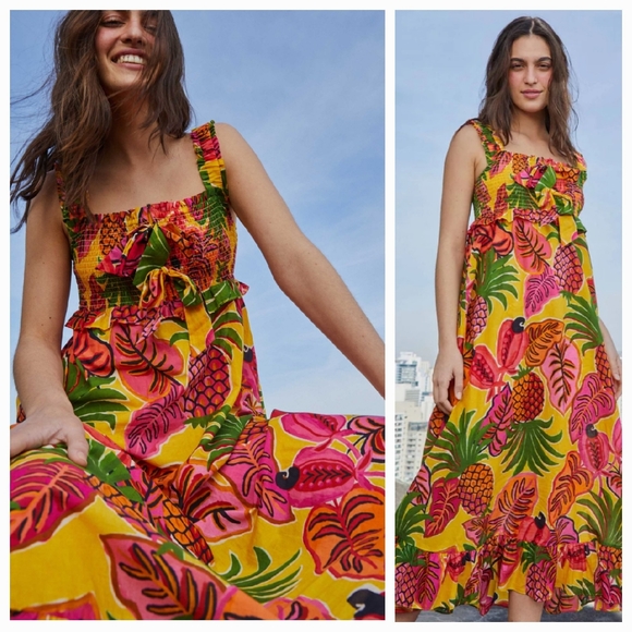 FARM Rio | Dresses | Farm Rio Leaf Dress | Poshmark